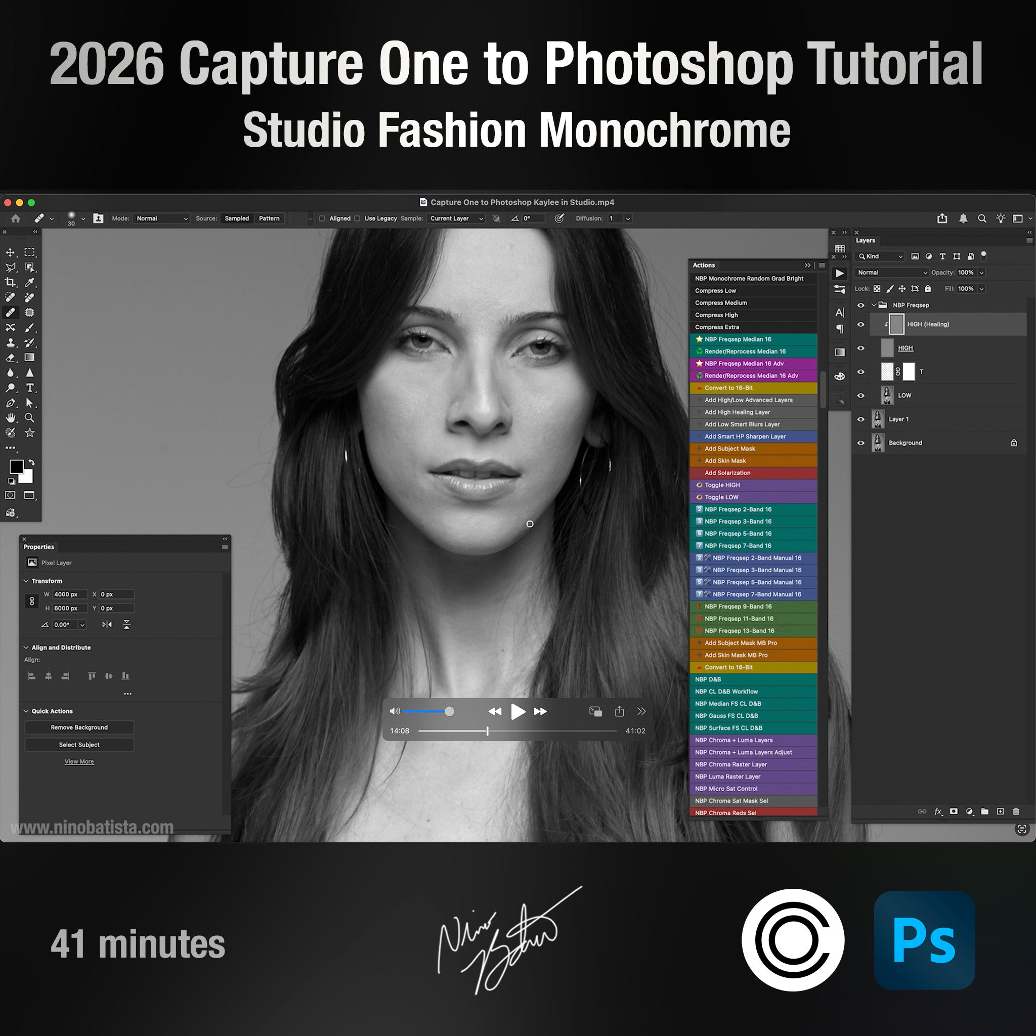 2026 Capture One to Photoshop Workflow: Studio Fashion Monochrome ...