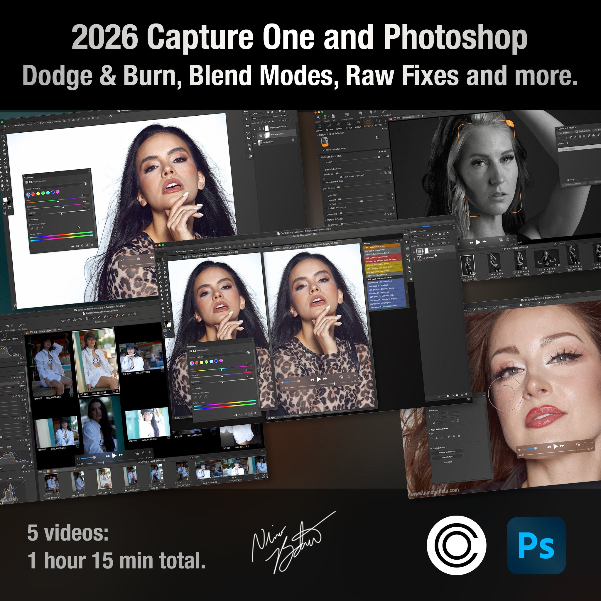 2026 Photoshop & Capture One: 5 Videos: Dodge & Burn, Raw Fixes & more ...